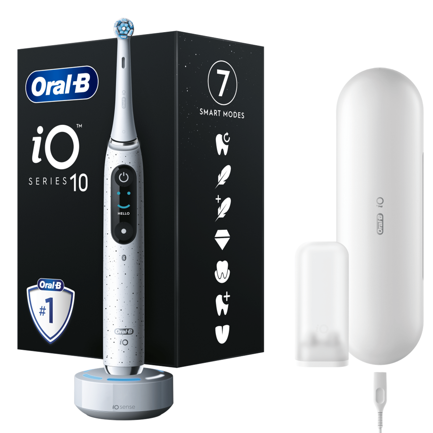 "Oral-B iO10" elektrinis garsinis dantų šepetėlis | Nemokamas siuntimas