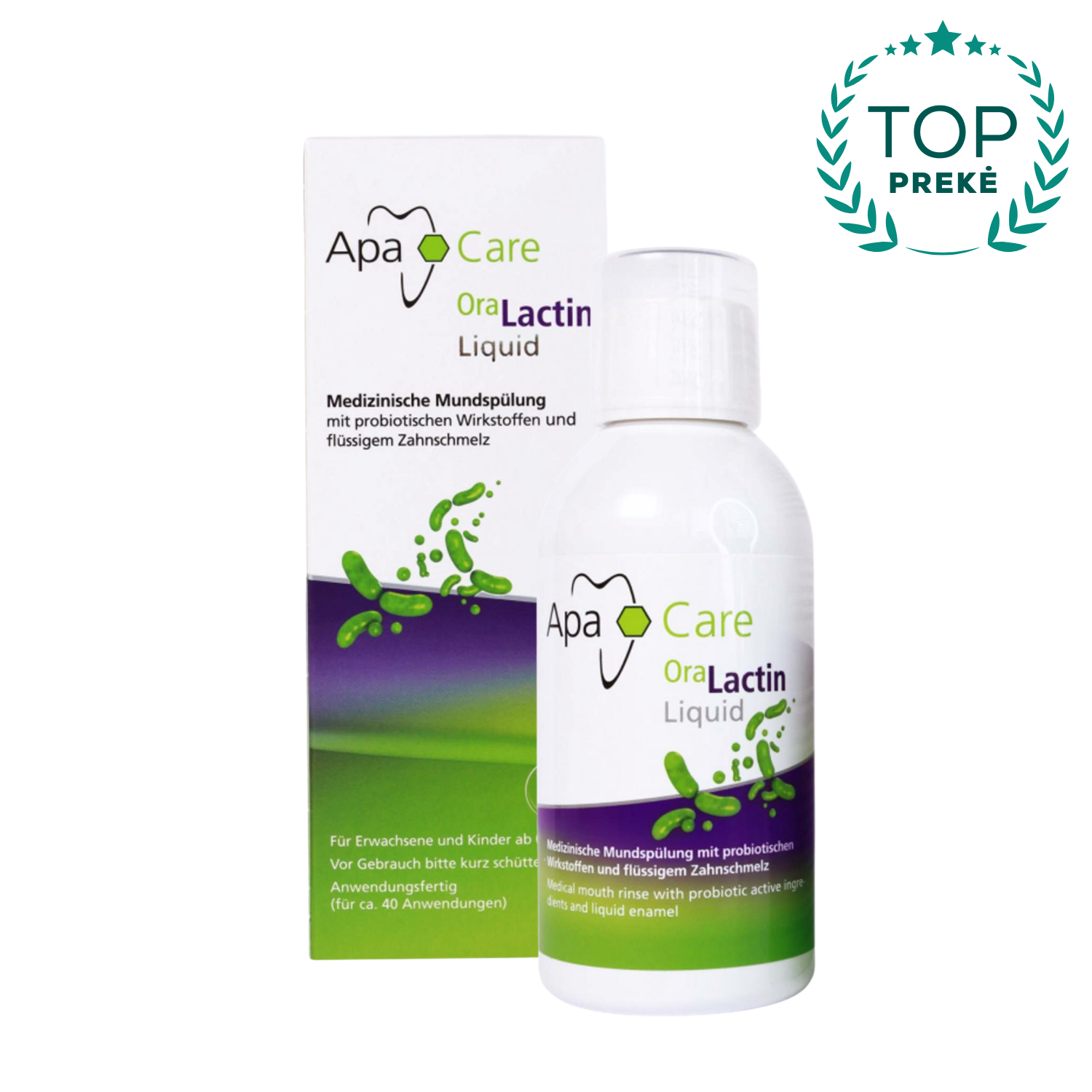 "ApaCare OraLactin Liquid" burnos skalavimo skystis, 200 ml